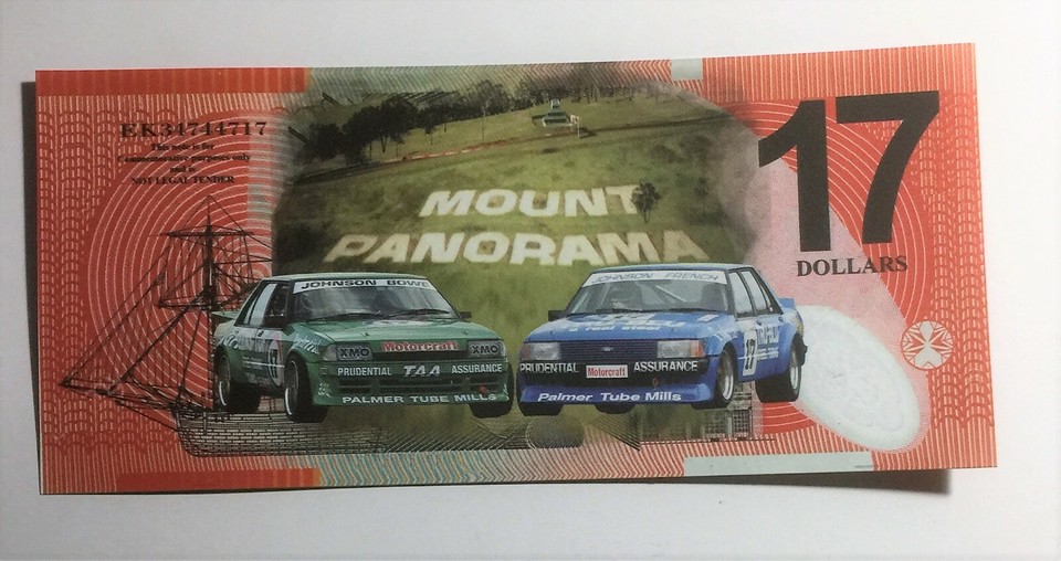 Dick Johnson 17, Bathurst, Ford Falcon, Novelty Note, Not Legal Tender ...