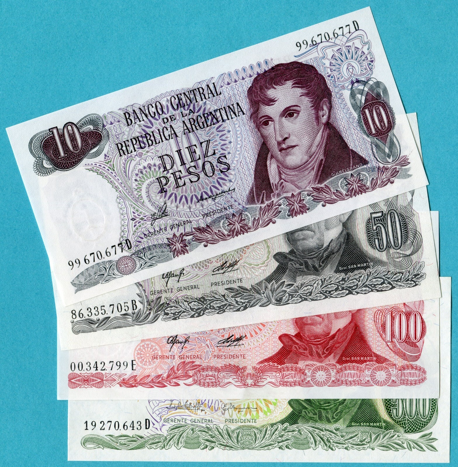 Argentina 10 - 1,000,000 Pesos ND(1976-1983) P300 - P310 EF/UNC | eBay