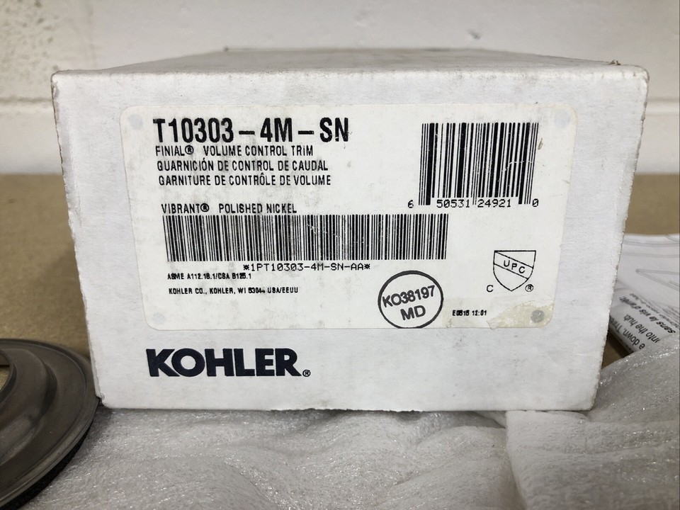 KOHLER Volume Control Shower Valve, Finial Traditional T10303-4M-SN | eBay
