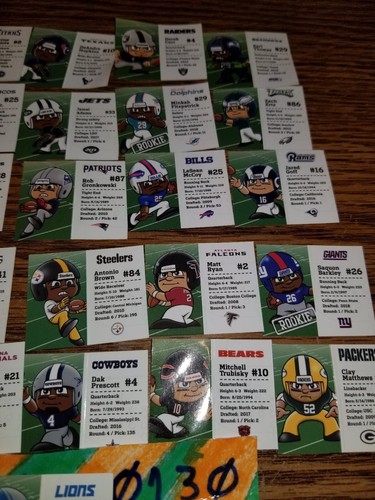 NFL FOOTBALL TEENYMATES SERIES 7 COMPLETE SET OF 32 PLAYER PROFILE ...