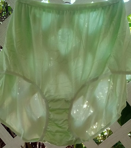 CC LINGERIE GREEN GODDESS FULL FIGURE SHEER NYLON GRANNY PANTY BRIEF 14 ...