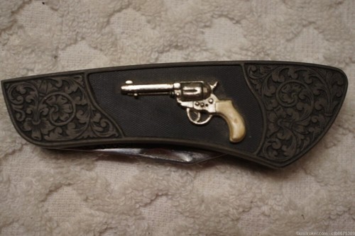 Colt 1877 Double Action Lightning Franklin Mint Knife with Case | eBay