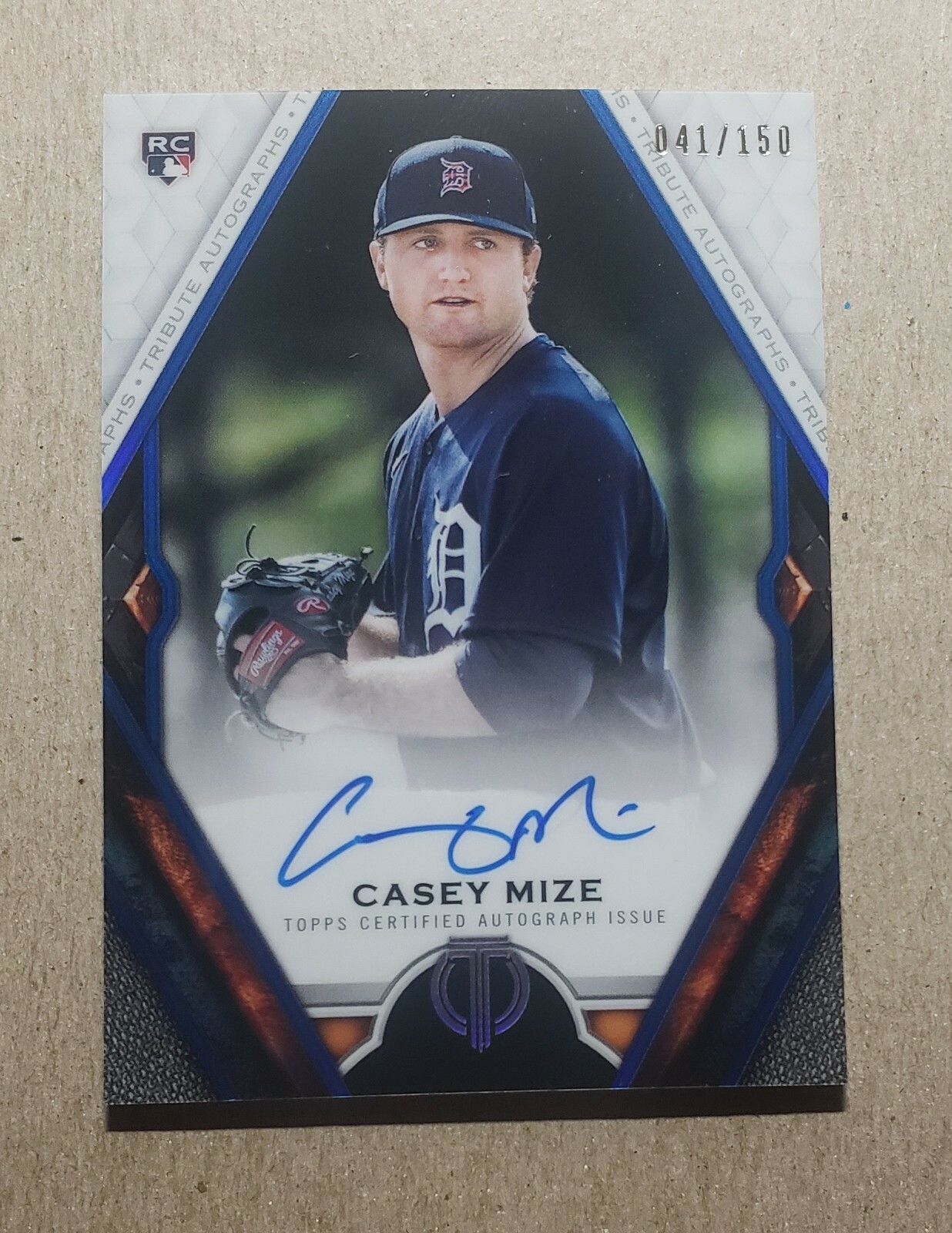2021 Topps Tribute Casey Mize Autograph RC /150 Detroit Tigers | eBay