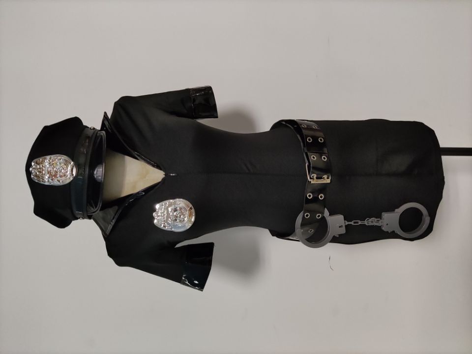 5pcs Sexy Black Traffic Cop Officer Costume Police Women Cosplay ...