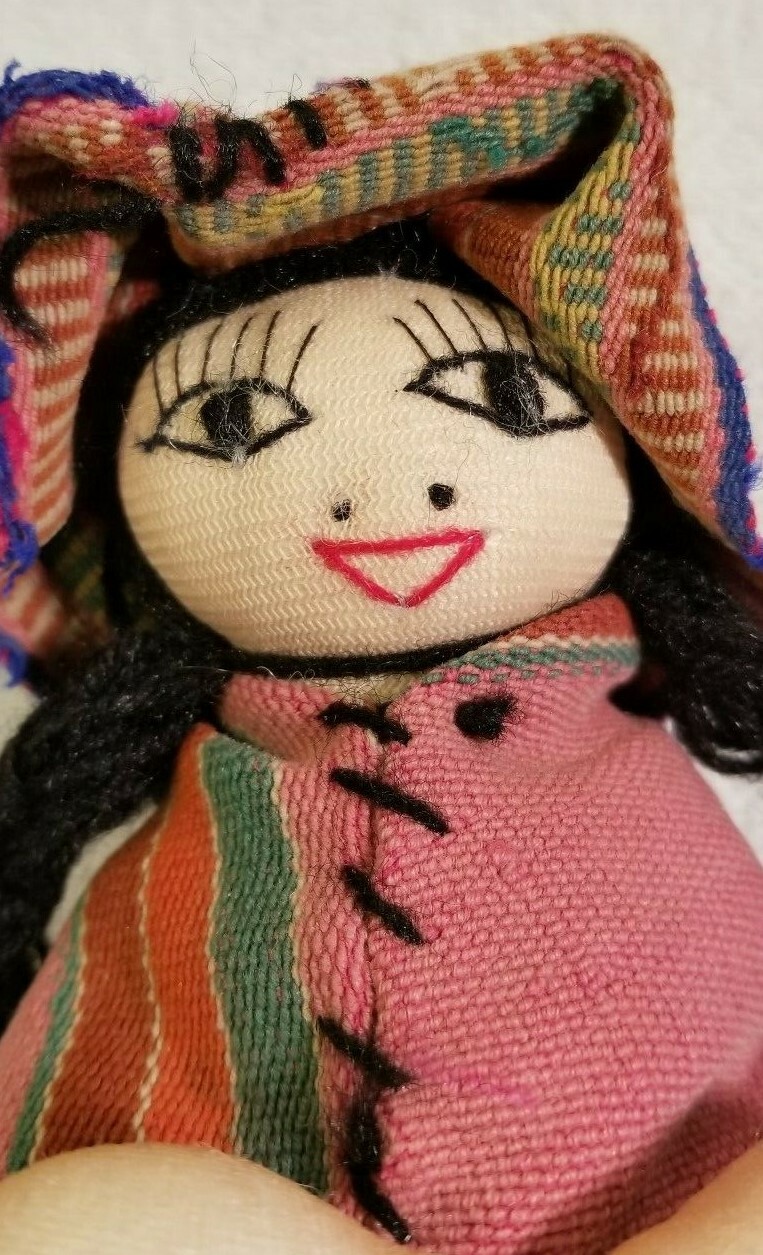 Peruvian Native Woman Folk Art Cloth Rag Doll Cusco Potatoes 10 1/2 ...