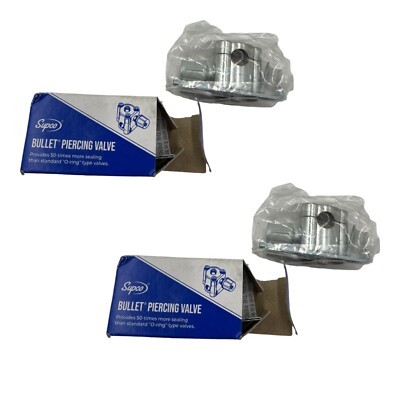 (QTY 2) SUPCO BPV31 BULLET PIERCING VALVES FOR 1/2" 5/16" 3/8" COPPER ...