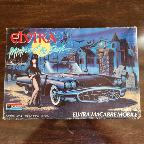 Elvira Macabre Mobile 1988 Monogram 1/24 Model Kit 1958 T-Bird | eBay