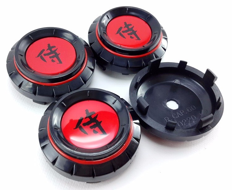 CENTER CAPS HUB SAMURAI Black SIZE 58mm. Parts For Wheels LENSO Cars ...