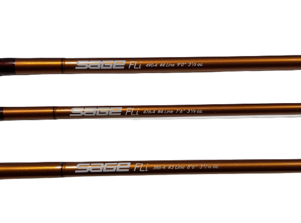 SAGE FLI 3 & 4 WT Length from 7'6 to 9'0 4-Piece Fly Rods protective ...