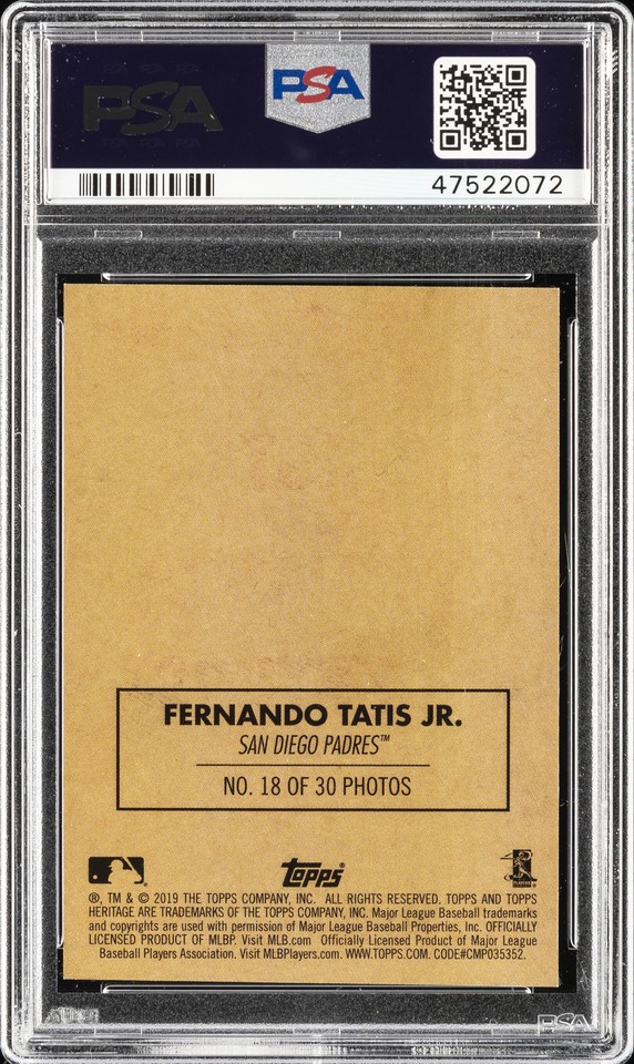 2019 TOPPS HERITAGE 1970 CLOTH STICKERS #18 FERNANDO TATIS JR. ROOKIE ...