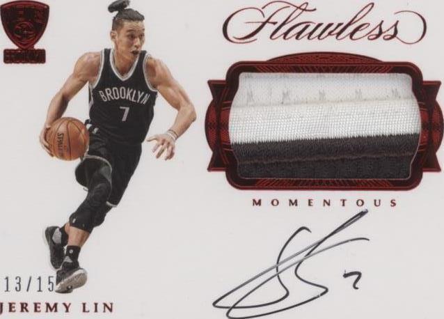 2016-17 Panini Flawless - Momentous Patch Autographs Jeremy Lin #M-JL ...