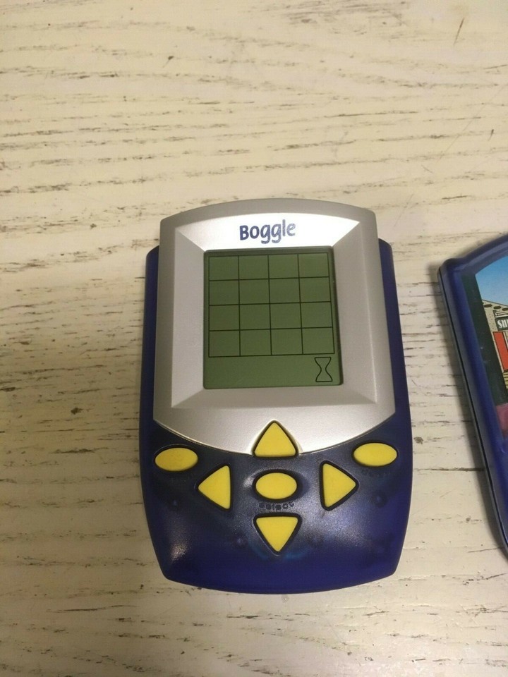 Lot 4 Handheld Computer Games Car Travel Boggle Hangman Jumble Black ...
