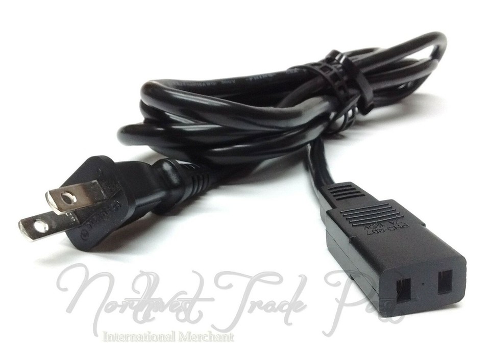 8ft 2-Prong AC Power Cord for Elna Sewing Machine Lead Supply Cable 2 ...