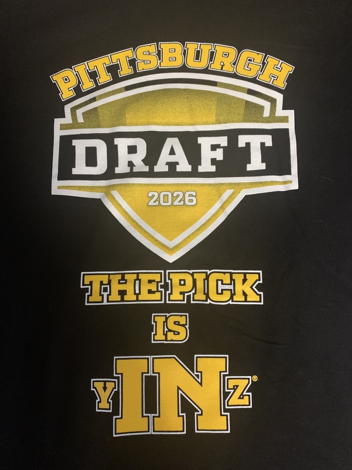 Pittsburgh Draft 2026 The Pick Is yINz T-Shirt - Size XL - NEW | eBay