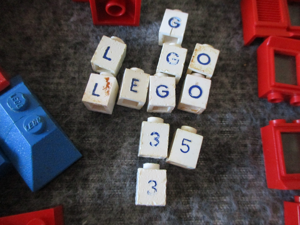 VINTAGE LEGO by SAMSONITE 1960's LOT 6 Lbs MIXED BLOCKS/BOARDS/TREES ...
