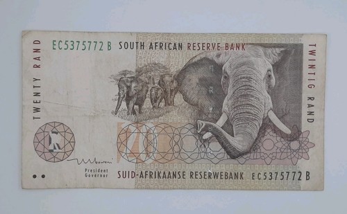 1999 - South African Reserve Bank - 20 ZAR Rand Banknote Serial No. EC ...