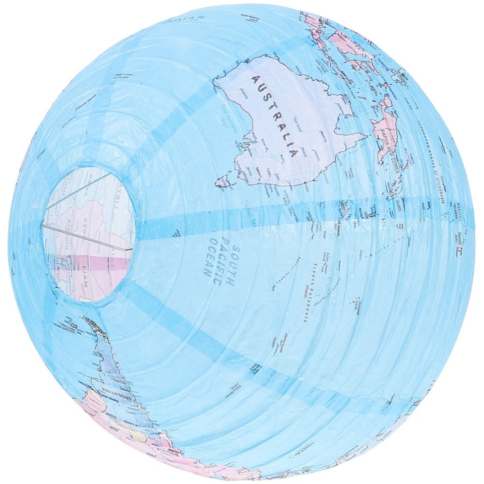 Small Globe Decor World Map Paper Lanterns Garden Party Decorations ...