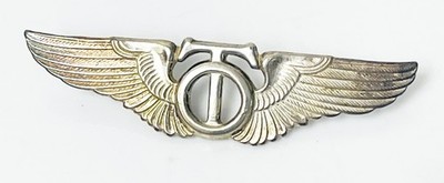 Vintage US WWI–WWII Era Sterling Silver Aviation Wing Insignia w ...
