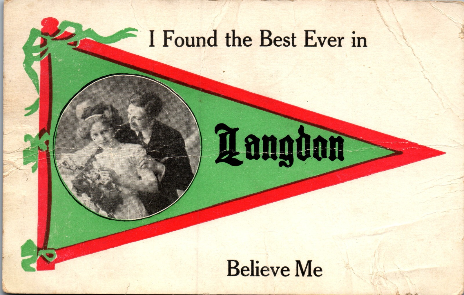 Langdon, Kansas Postcard (1913) Greetings From.. | eBay