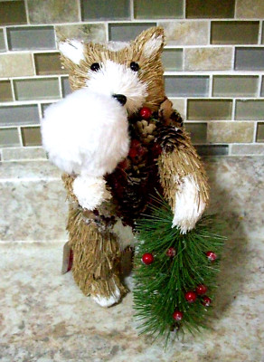 NEW Ashland Christmas Natural Animal Sisal Decor Bear Tabletop Decor | eBay