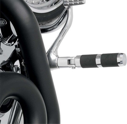 Accutronix Chrome Footpegs - Rubber - Male Mount - 5-1/2in. - RP111-RC ...
