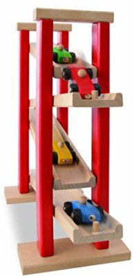 Smoby 100027332 Wooden Marble Run Race Track with Cars for Kids, Beige ...