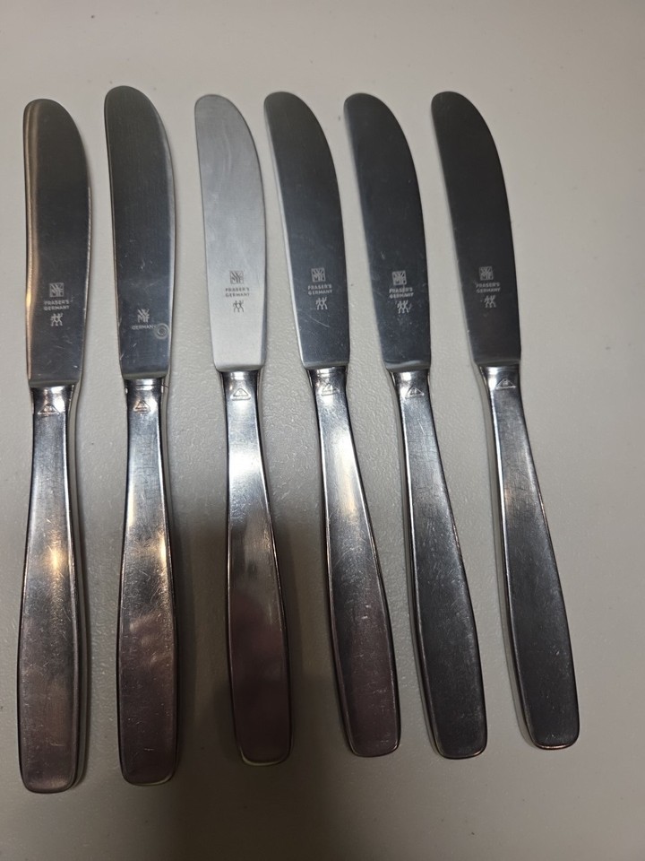 4 Modern Hollow Knives WMF LINE Frasers Cromargan Triangle Germany 8 3/ ...