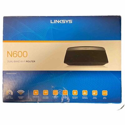 Linksys E2500 N600 Dual-Band WiFi Router. Used good condition ...