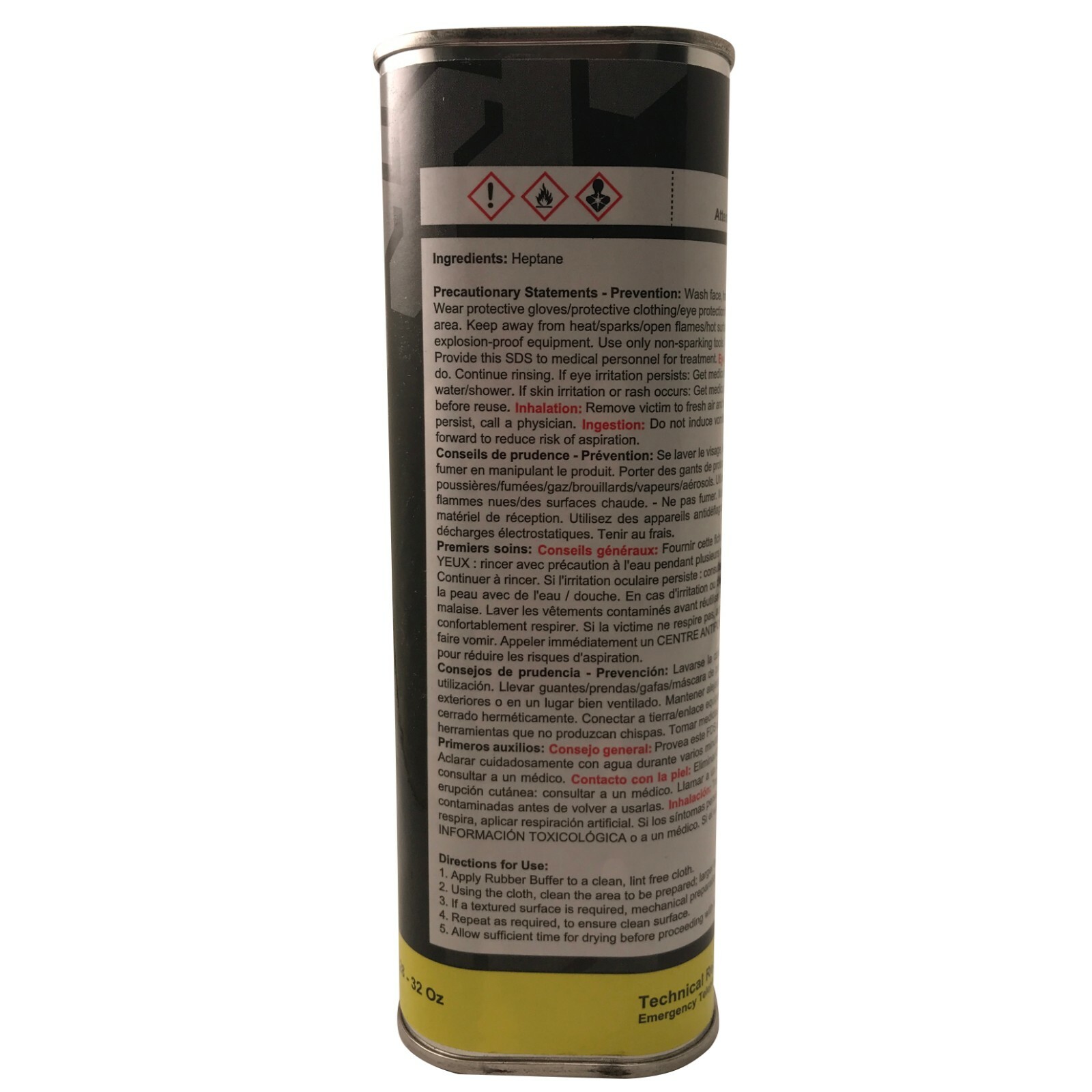Box of 6 Western Weld Rubber Prep & Liquid Buffing Solution Can 32 Fl ...
