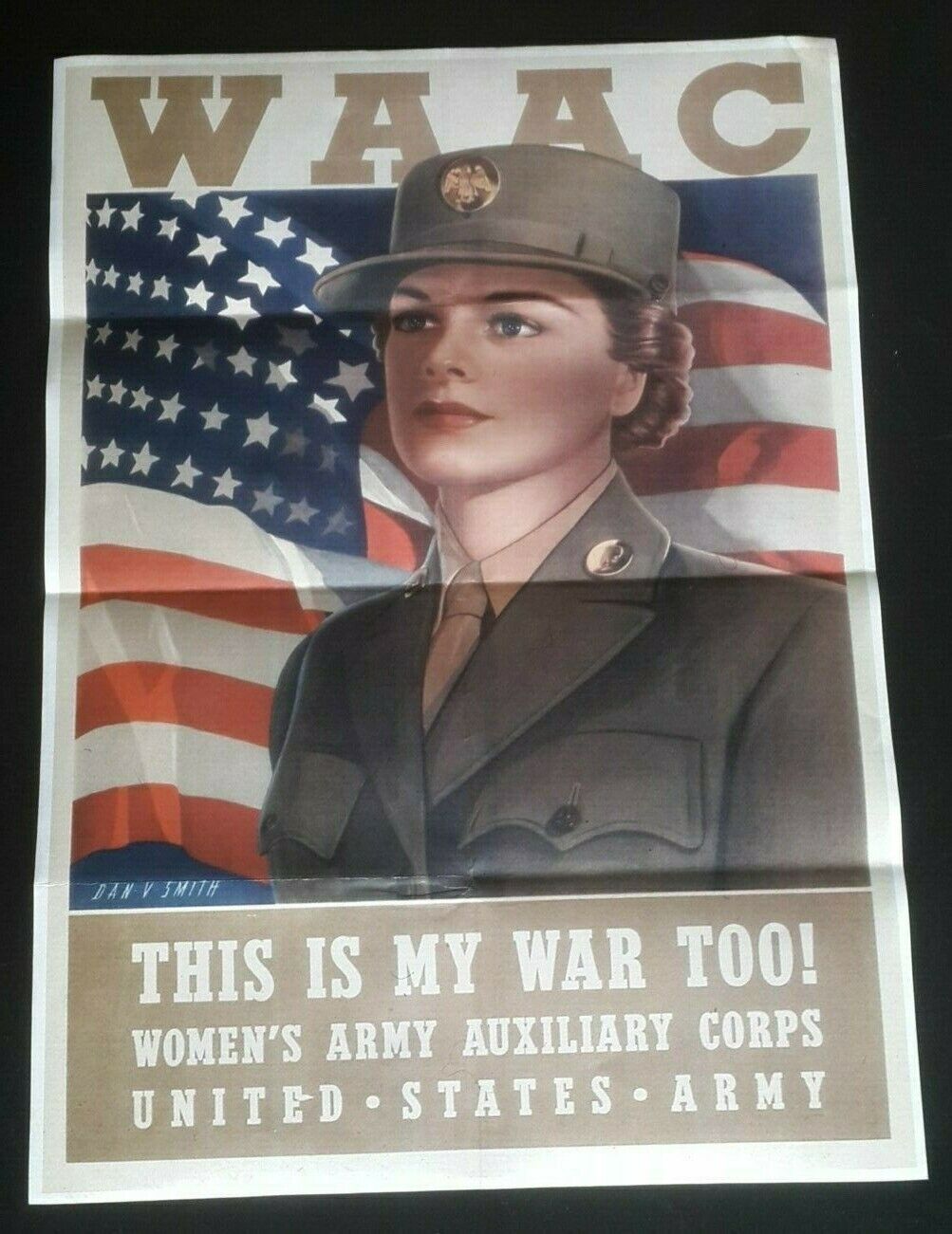 1943 WW2 USA AMERICA WOMEN WAAC ARMY AUXILIARY CORPS UNIFORM PROPAGANDA ...
