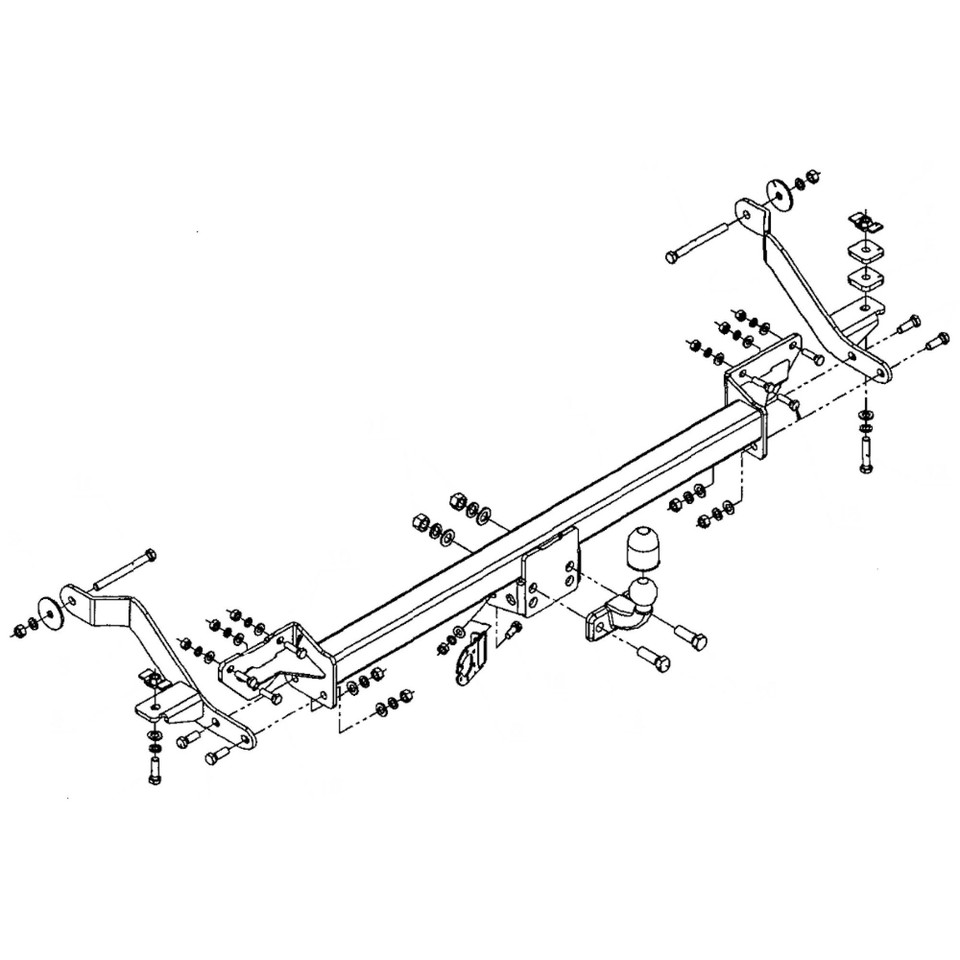 AutoHak AHK starr für Fiat Ducato Pritsche L1 L2 L3 11-21 mit 13pol ...