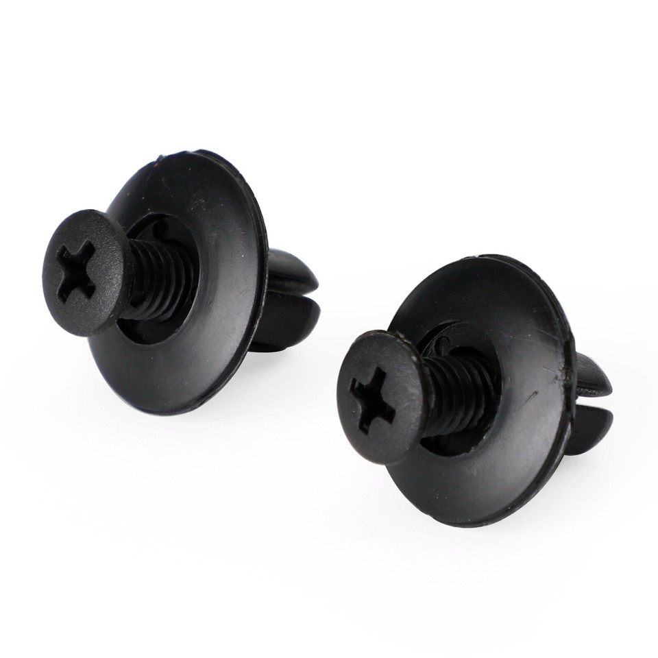 20pcs Fairing Panel Bolt Clip 8mm Plastic Screw Rivets Clips Black For ...