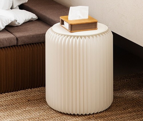 52cm Height Creative Paper Stool Chair White Folding Portable Home ...