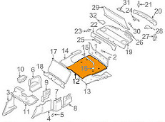 NEW BMW 5 E39 TRUNK MAT WITH TENSION STRAPS 51478159495 58159495 OEM NO ...