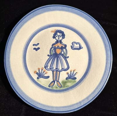 M. A. Hadley Farm House "Farmer's Wife" Ceramic Pottery 8.75" Salad ...