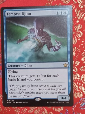 Tempest Djinn Foundations Magic The Gathering Rare Card MTG CCG | eBay