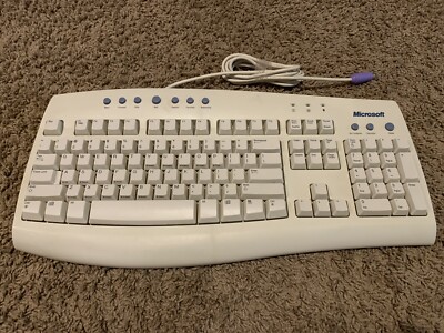 Microsoft Internet Keyboard Clicky Model RT9410 V56TWA Vintage PS/2 ...