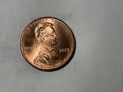 MINT ERROR - 2023-P "EXTRA V" LINCOLN SHIELD CENT (NICE COIN) (RED ...