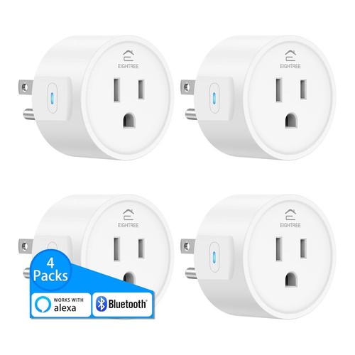 EIGHTREE Smart Plugs Compatible with Alexa, Plug in for Direct 4 Pack ...