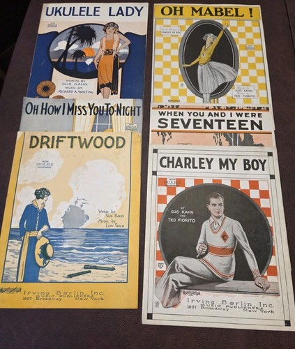 1924/1925 Piano Sheet Music w/Ukulele Arrangement; Irving Berlin Music ...