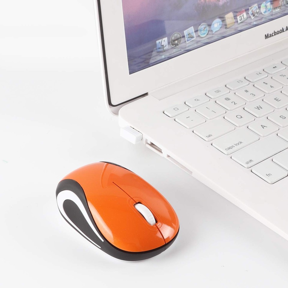 Mini Wireless Mouse Optical Portable Cordless USB Receiver For PC ...