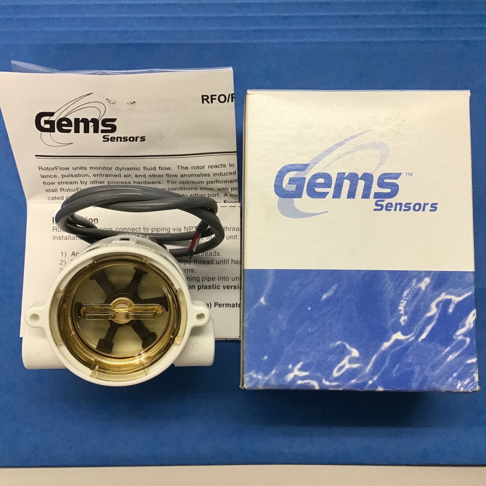 GEMS Sensors 155421 Continuous Output Flow Sensor 1/4"NPT 0.1-5.0 GPM ...