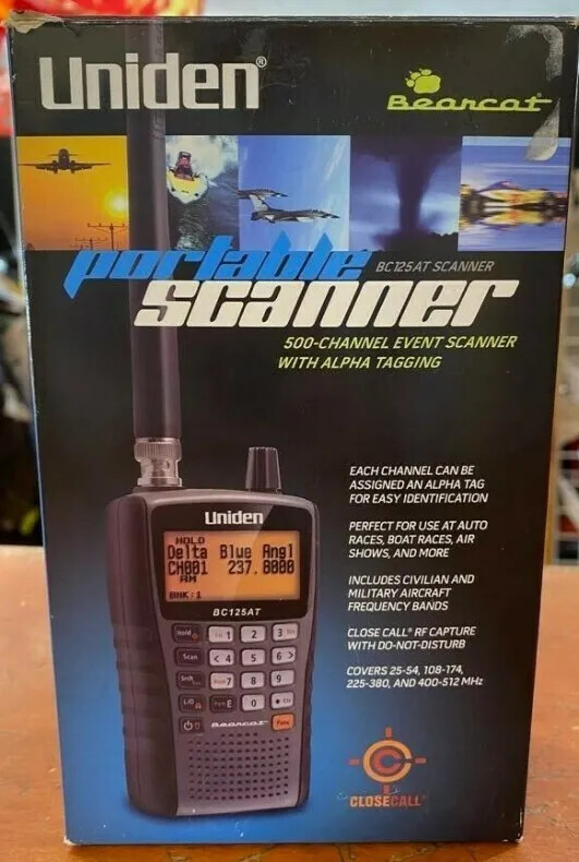 Portable Handheld Uniden BC125AT 500 Channel Police Fire FM Radio ...