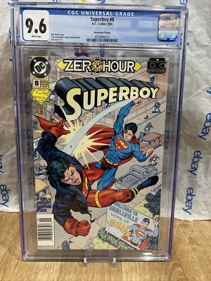 SUPERBOY #8 (9/94) ~ CGC 9.6 VS ORIGINAL SUPERBOY Dc Comics Newsstand | eBay