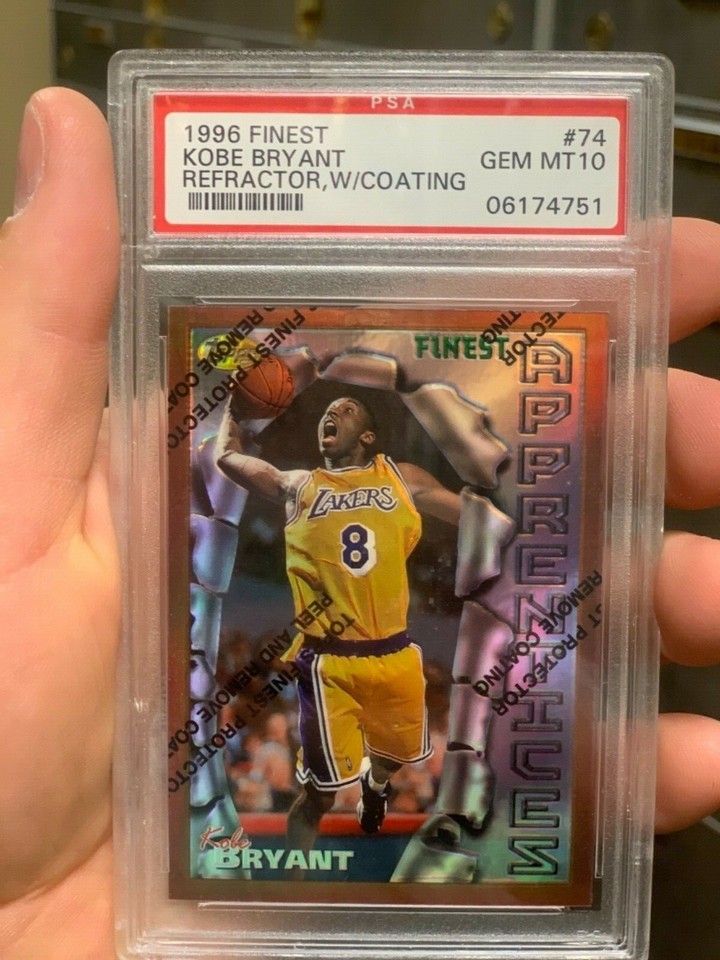 MASTERPIECE WOW PSA 10 TOPPS FINEST REFRACTOR WITH PEEL KOBE BRYANT ...