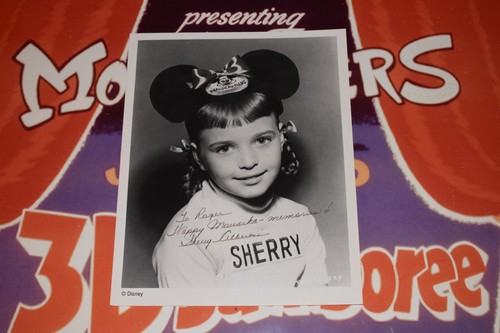 Signed Sherry Alberoni 8 x10 w/ Reproduction Mickey Mouse Club Theater ...