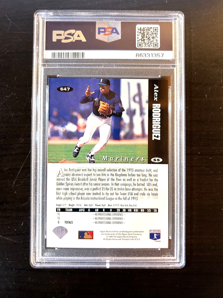 1994 Upper Deck Collectors Choice Future Foundation #647 Alex Rodriguez ...