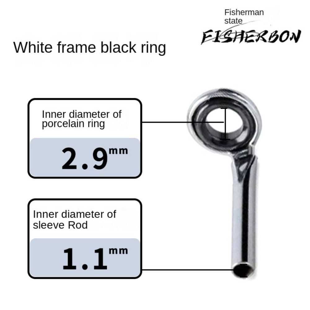 Stainless Steel Eye Ceramic Ring O Ring Tip Repair Kit Fishing Rod ...