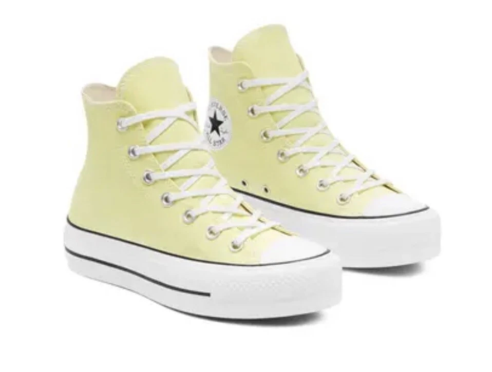 Light Yellow Converse High Tops
