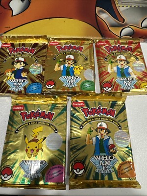 5x Art Set Who Am I Pokémon Funskool Pack 2004 India Vintage Booster ...